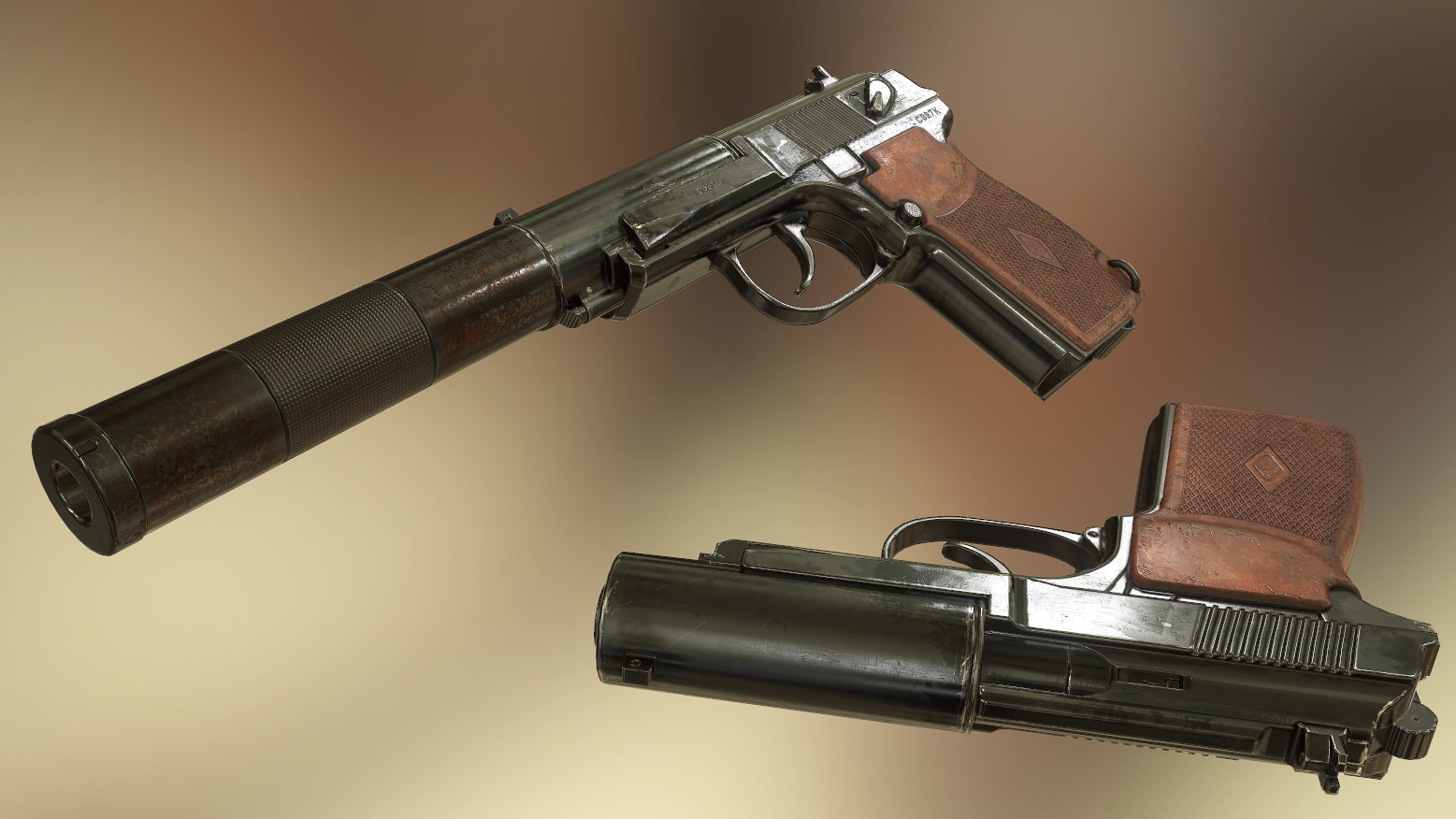 ArtStation - Asset - PB6P9 Pistol