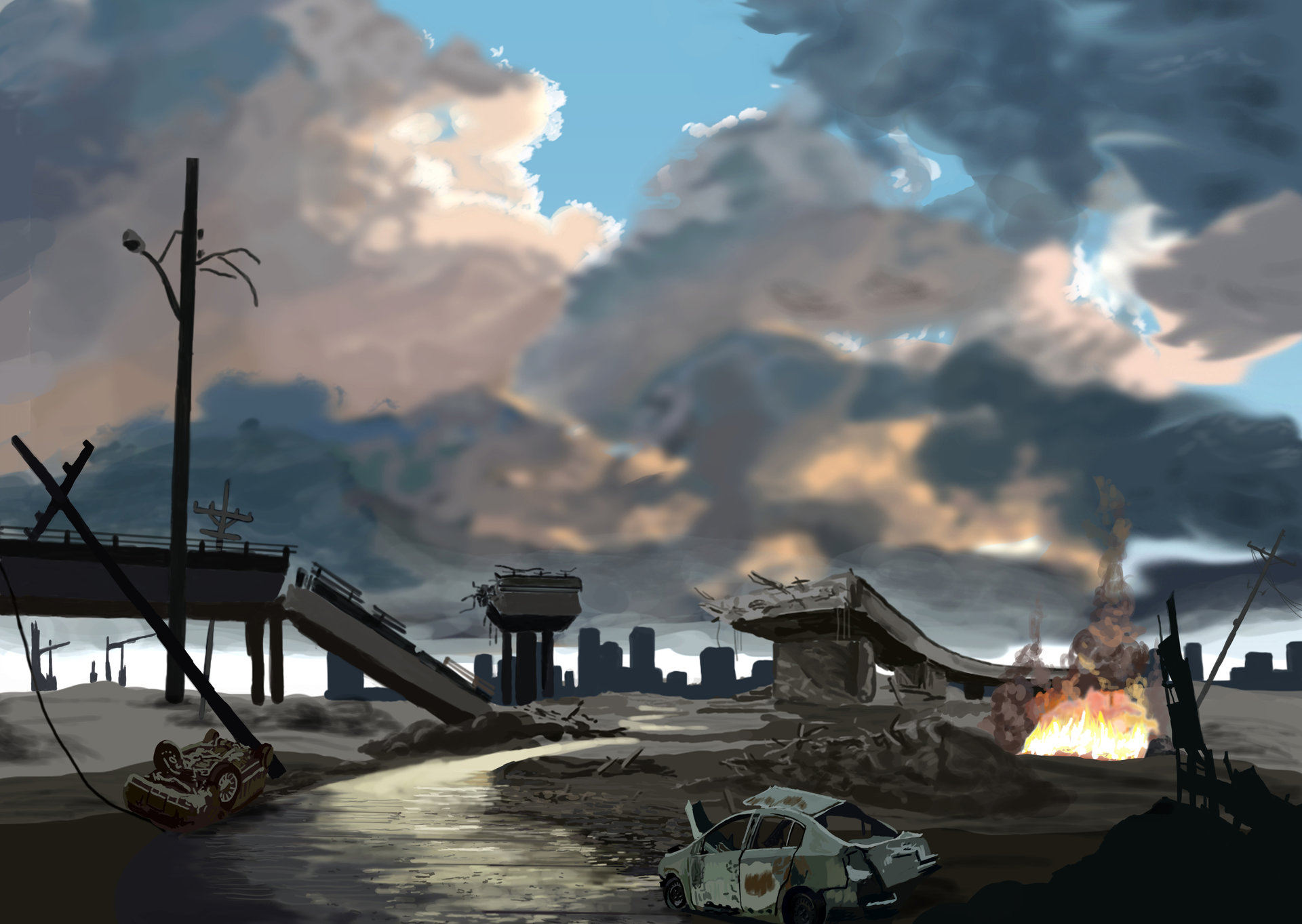 ArtStation - Post-Apocalyptic Landscape