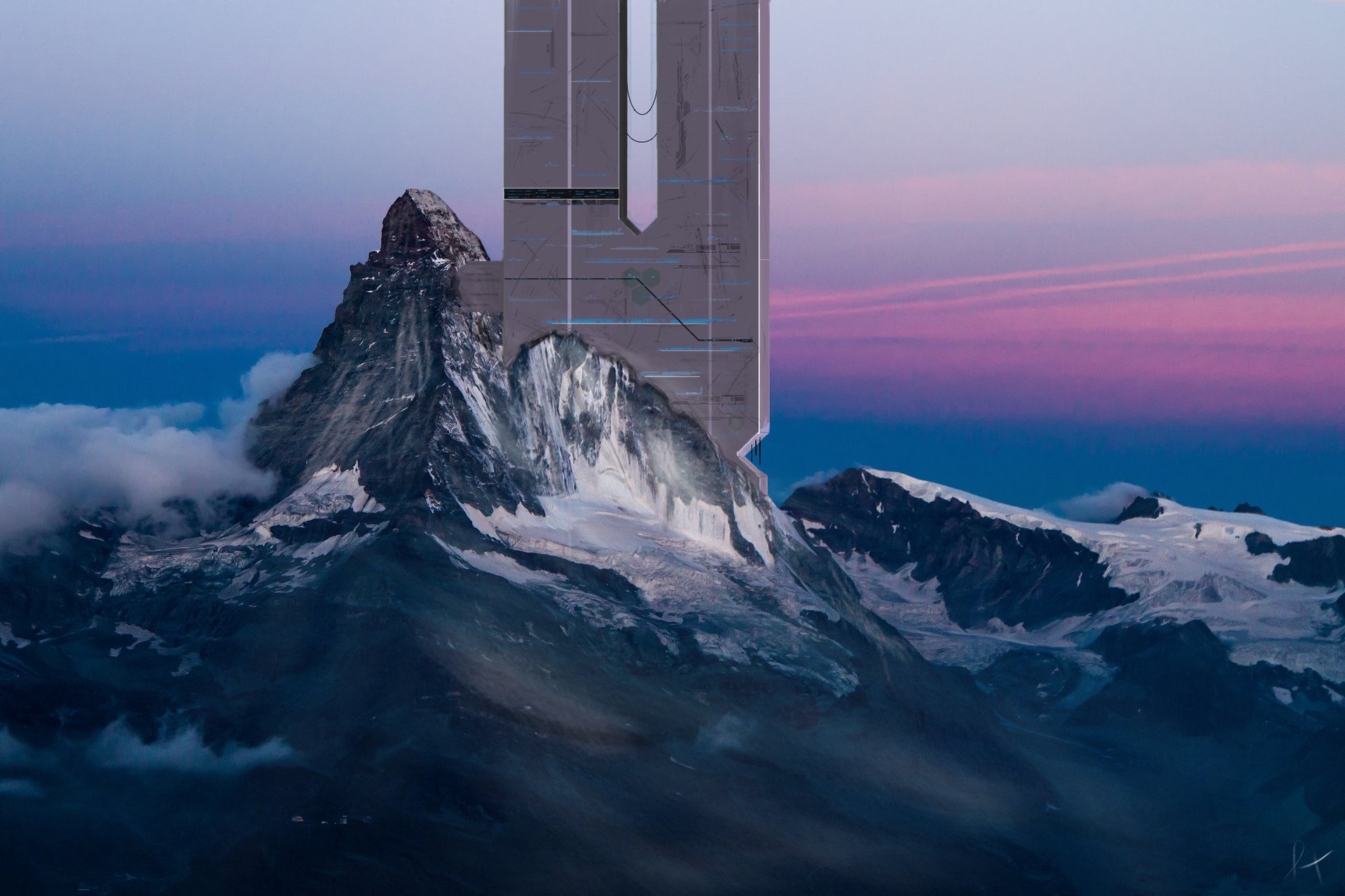 ArtStation - The building in the mountains