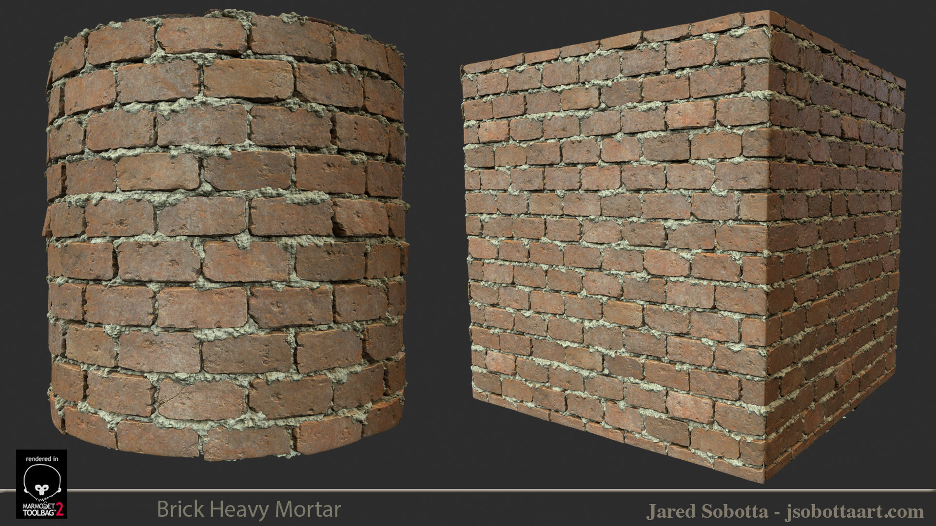 ArtStation - Tileable Brick Heavy Mortar