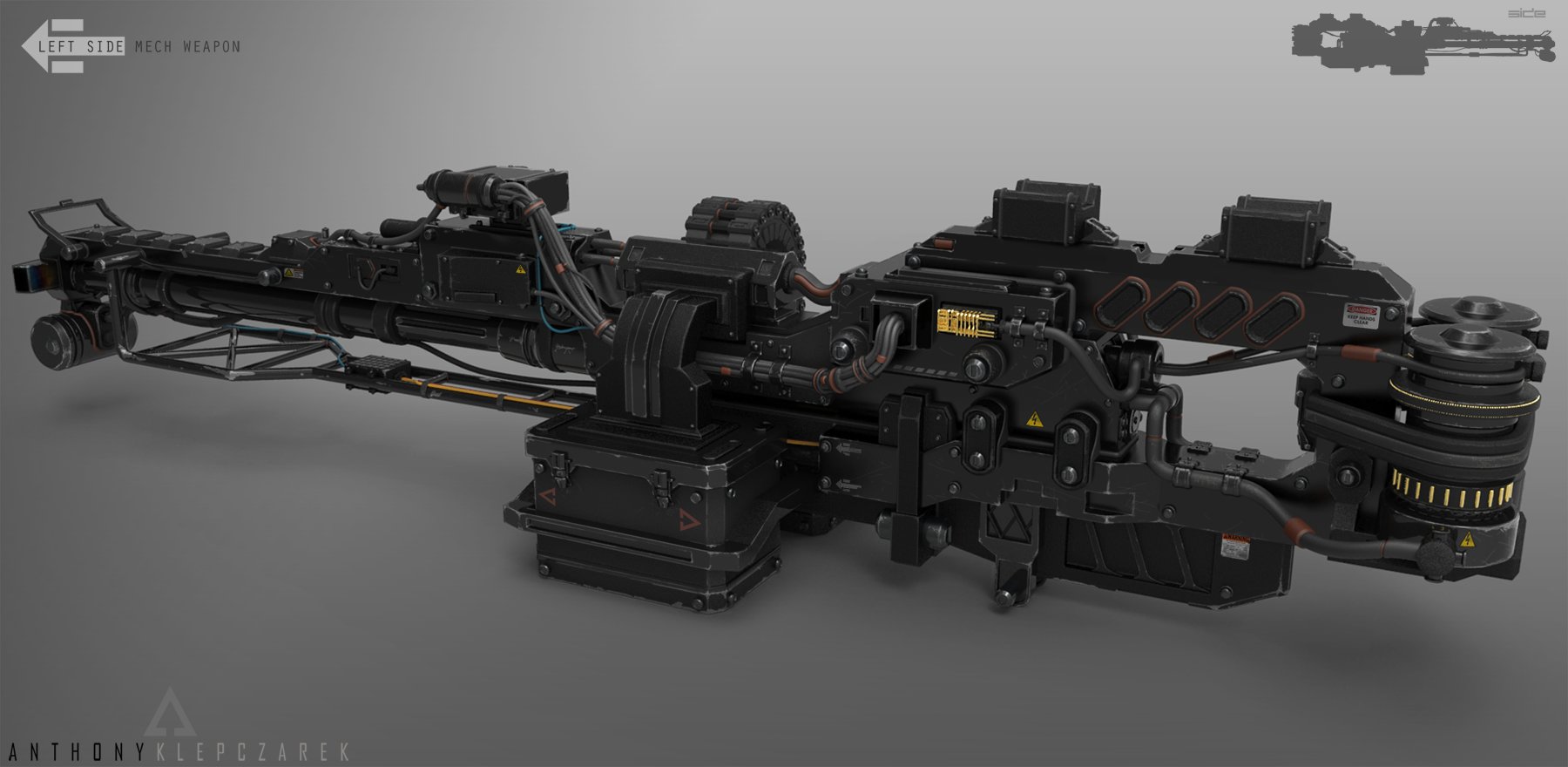 ArtStation - Mech assault rifle