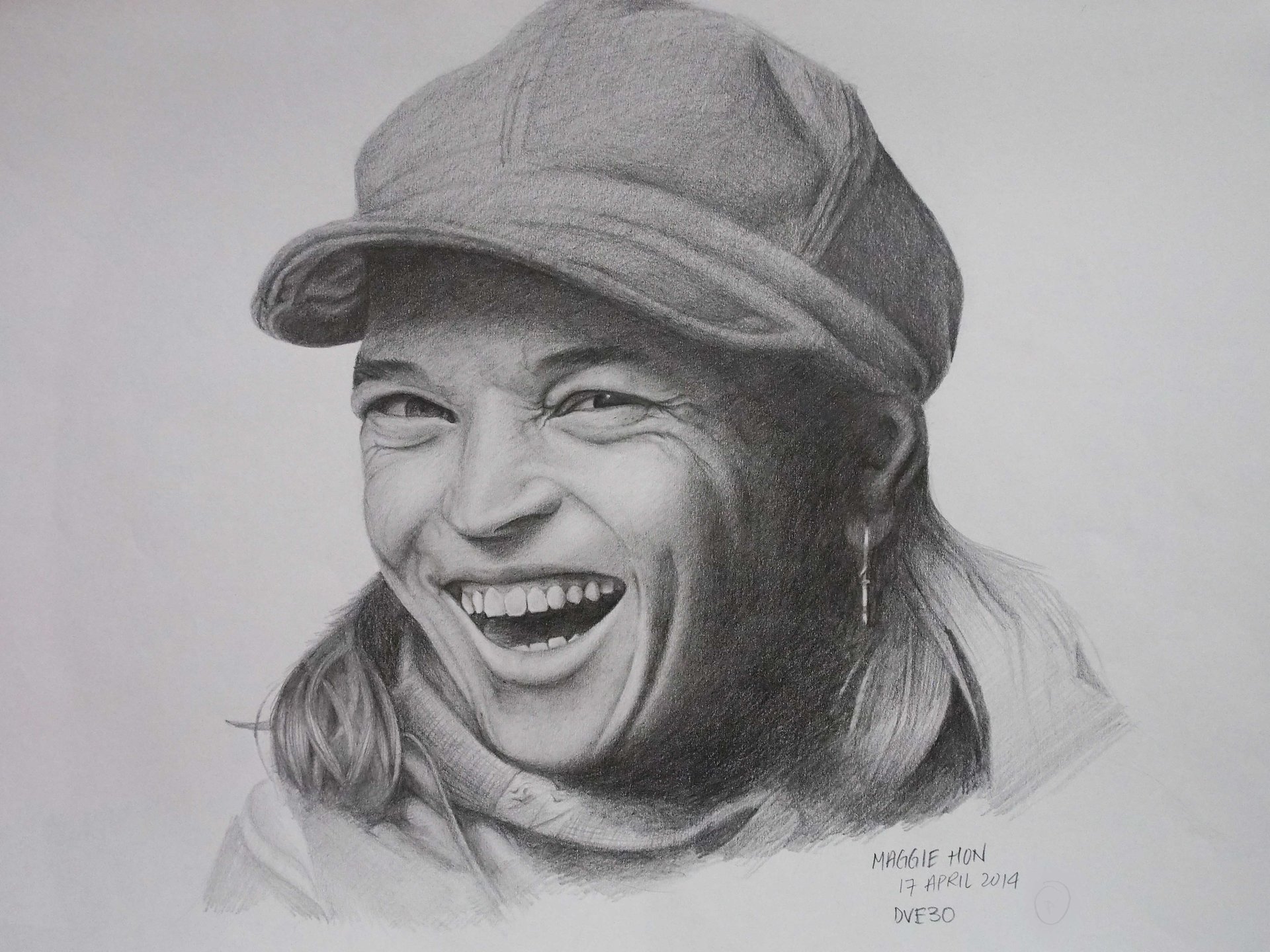 ArtStation - "The smile", Portrait Drawing