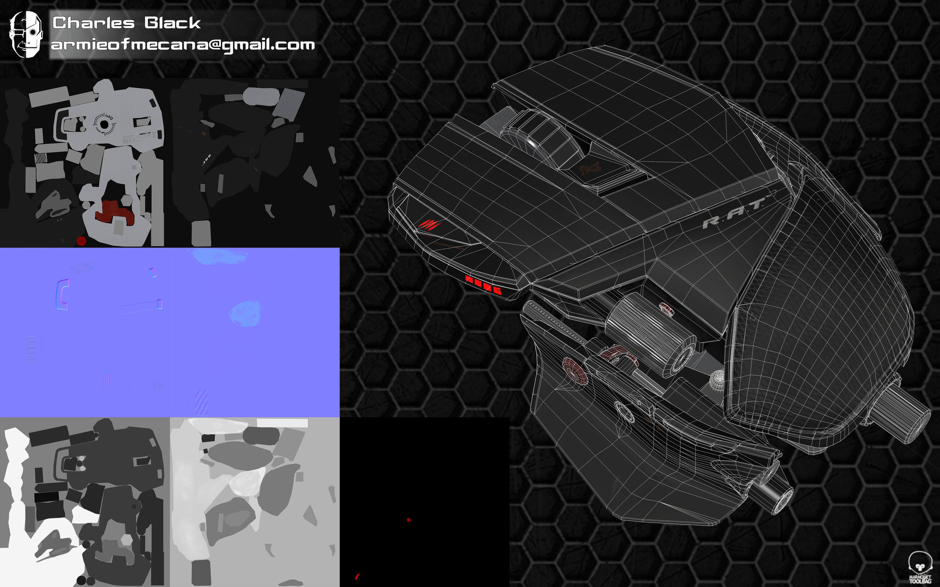 ArtStation - Cyborg RAT7 Gaming Mouse