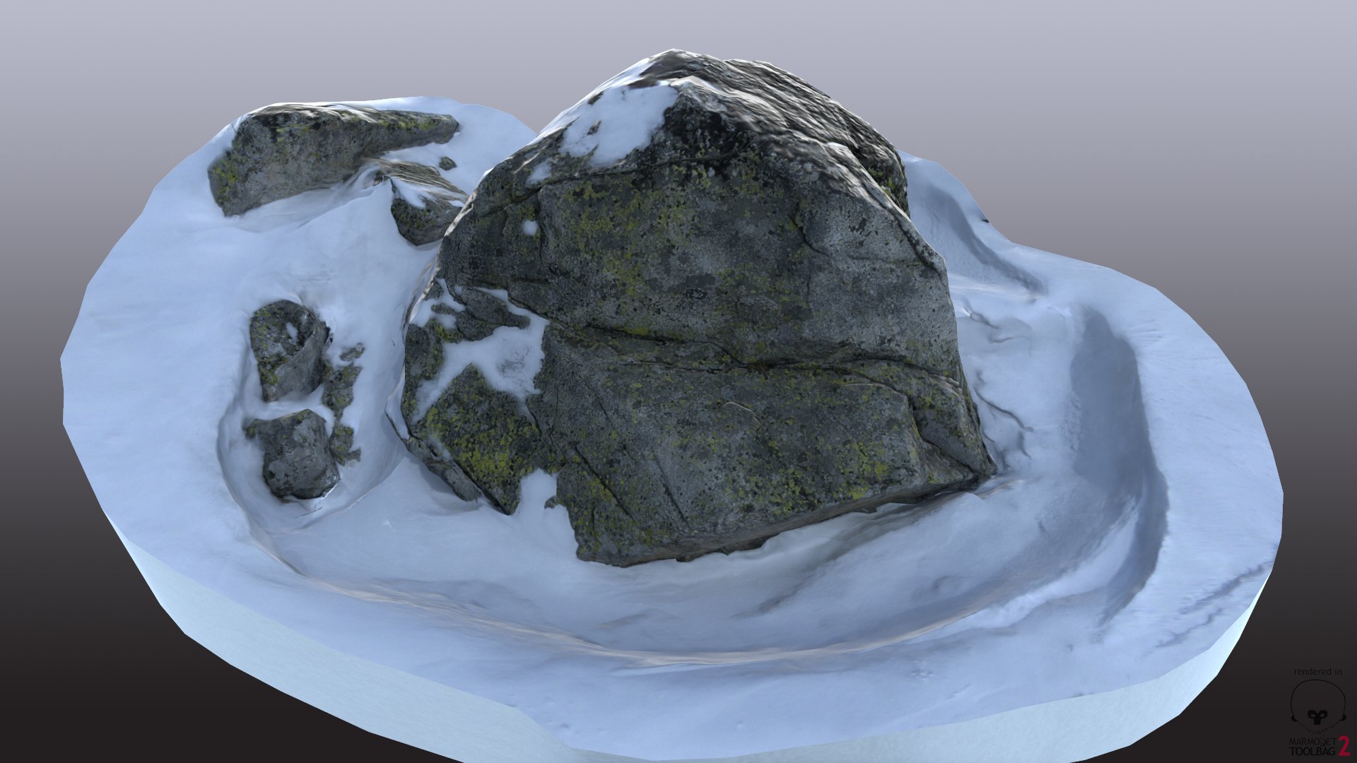 ArtStation - winter rock