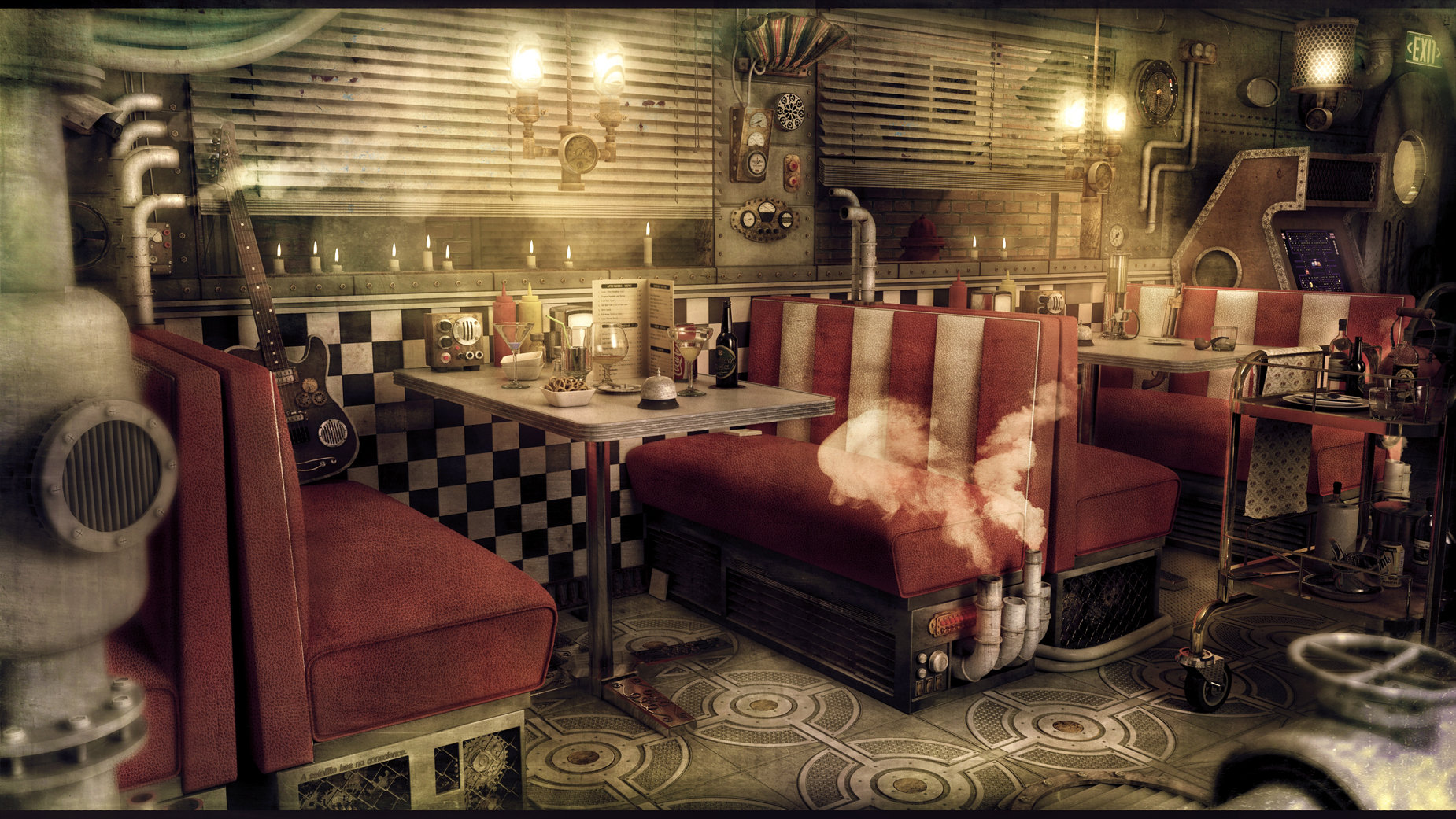 ArtStation - SteamPunk Restaurant