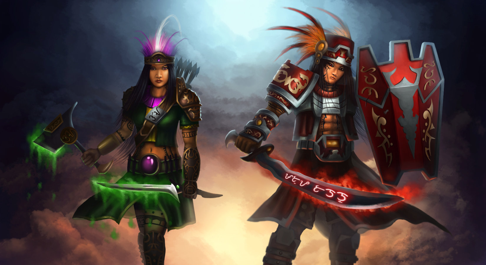 ArtStation - Visayan God and Goddess of War- Ynaguinid and Macanduc