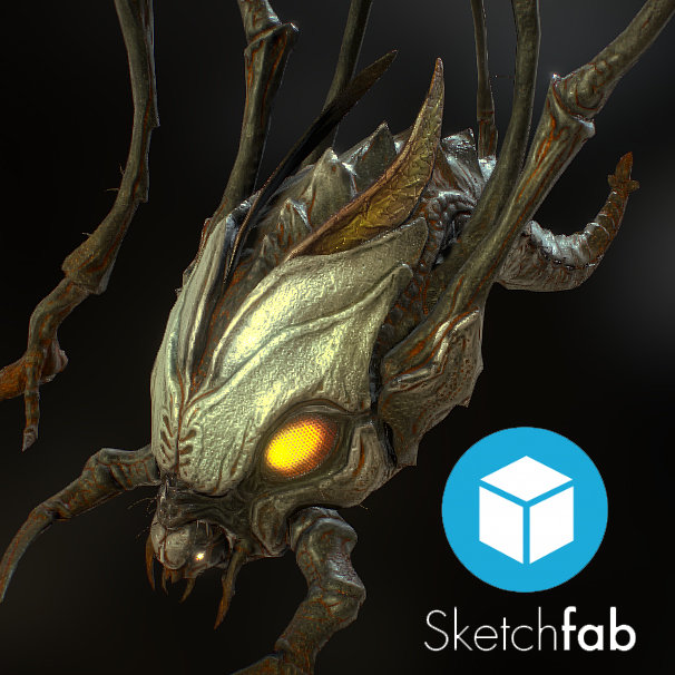 ArtStation - Spiderling creature game model, Eugene Gottsnake