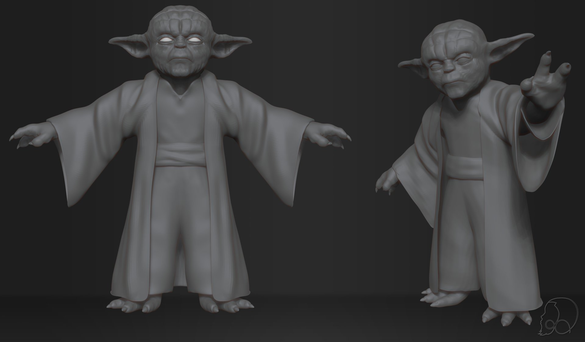 ArtStation - Yoda (2 hours)