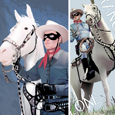 ArtStation - Lone Ranger and Silver (vector drawings) by K. Fairbanks