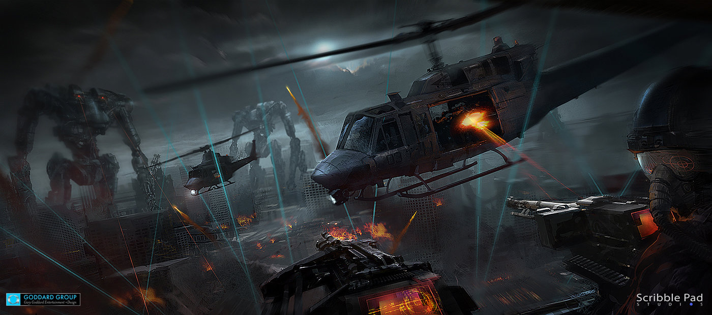 ArtStation - Terminator 4 - Theme Park Concept Design , Scribble Pad ...