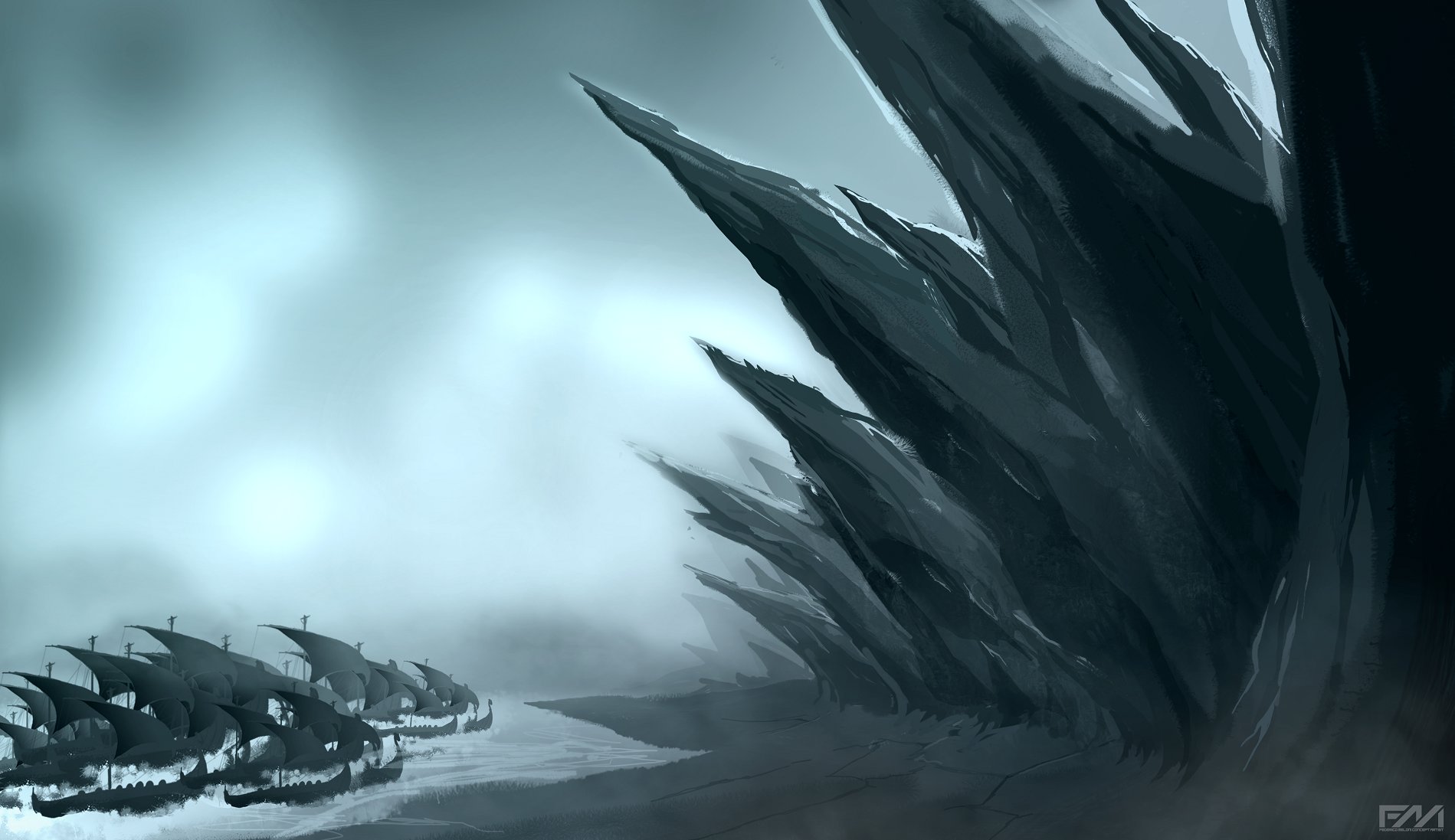 ArtStation - Hostile Land Sketch