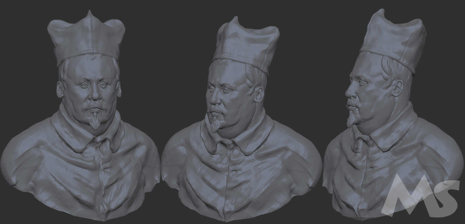 ArtStation - Cardinal Scipione by Bernini burst study