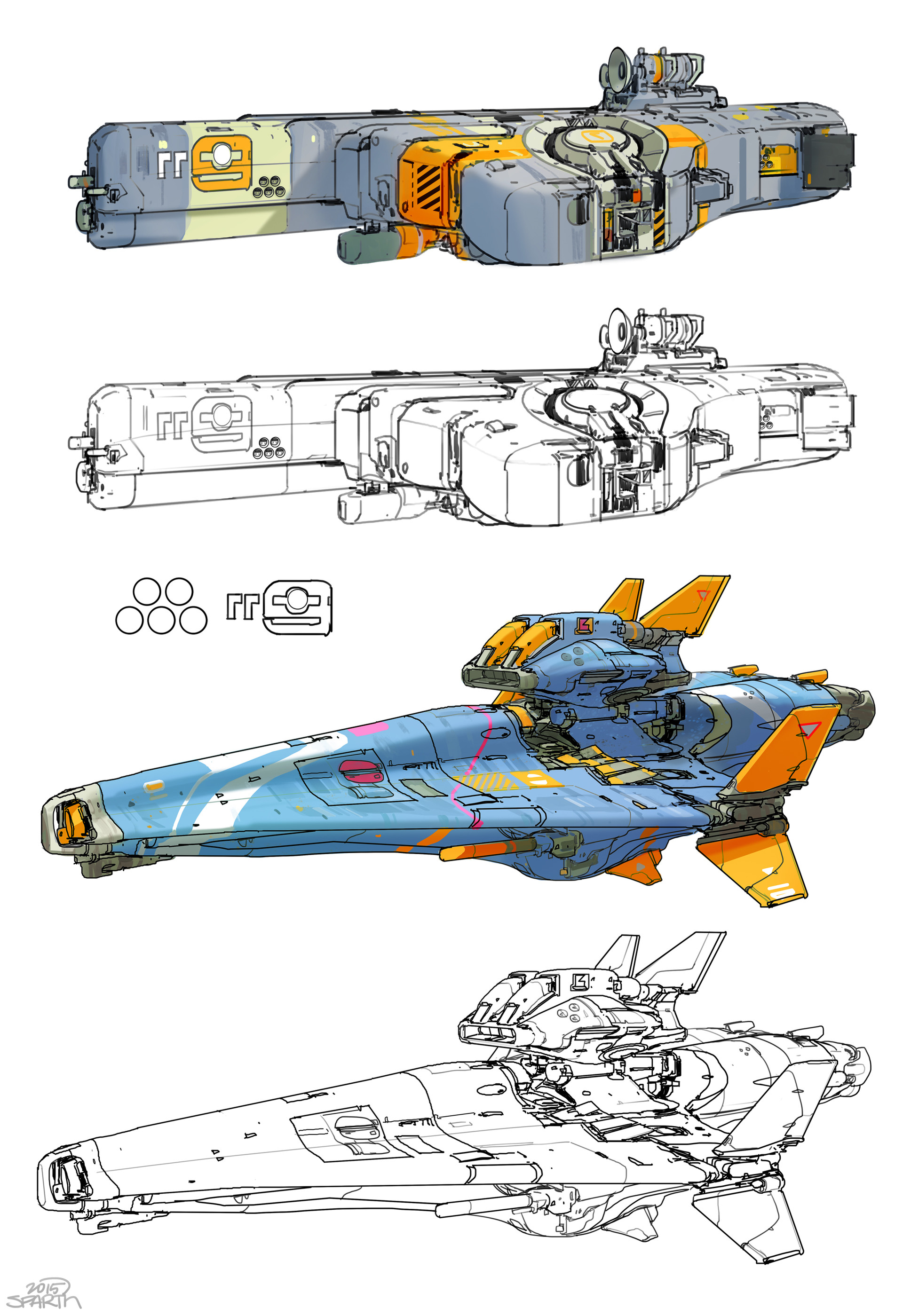 ArtStation - two blue space vehicles