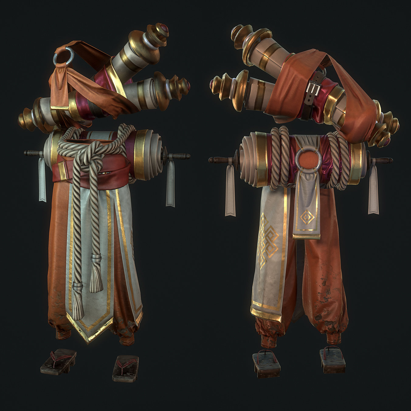 ArtStation - Gandam, the Pilgrim - Clothes and Props