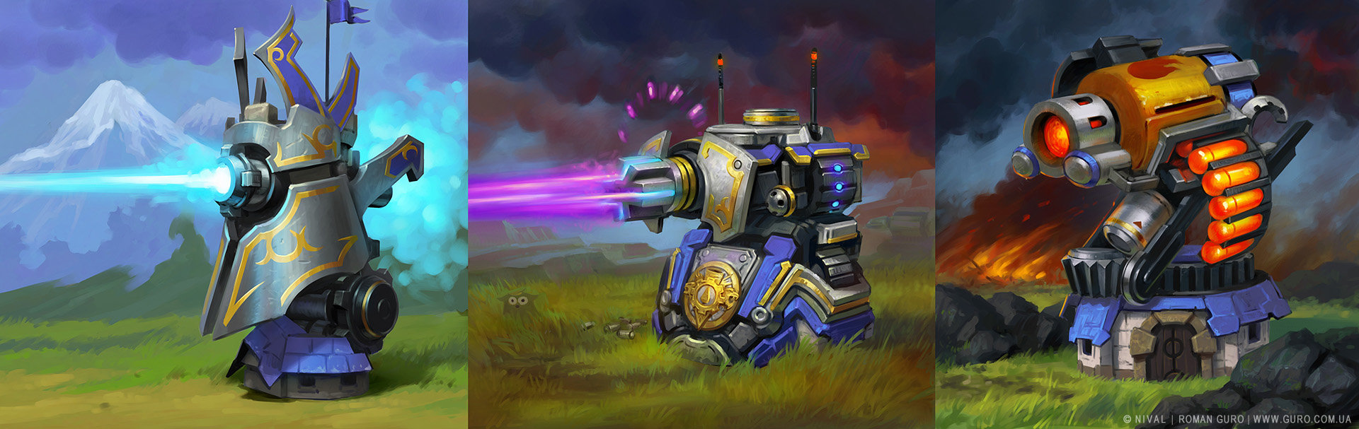 ArtStation - Towers concept (for 'Defenders' game)