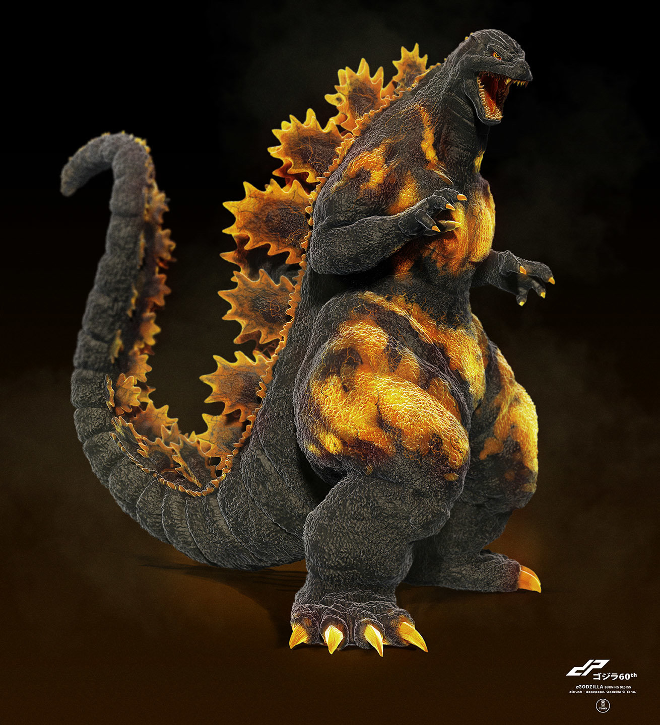 ArtStation - BURNING GODZILLA SERIES