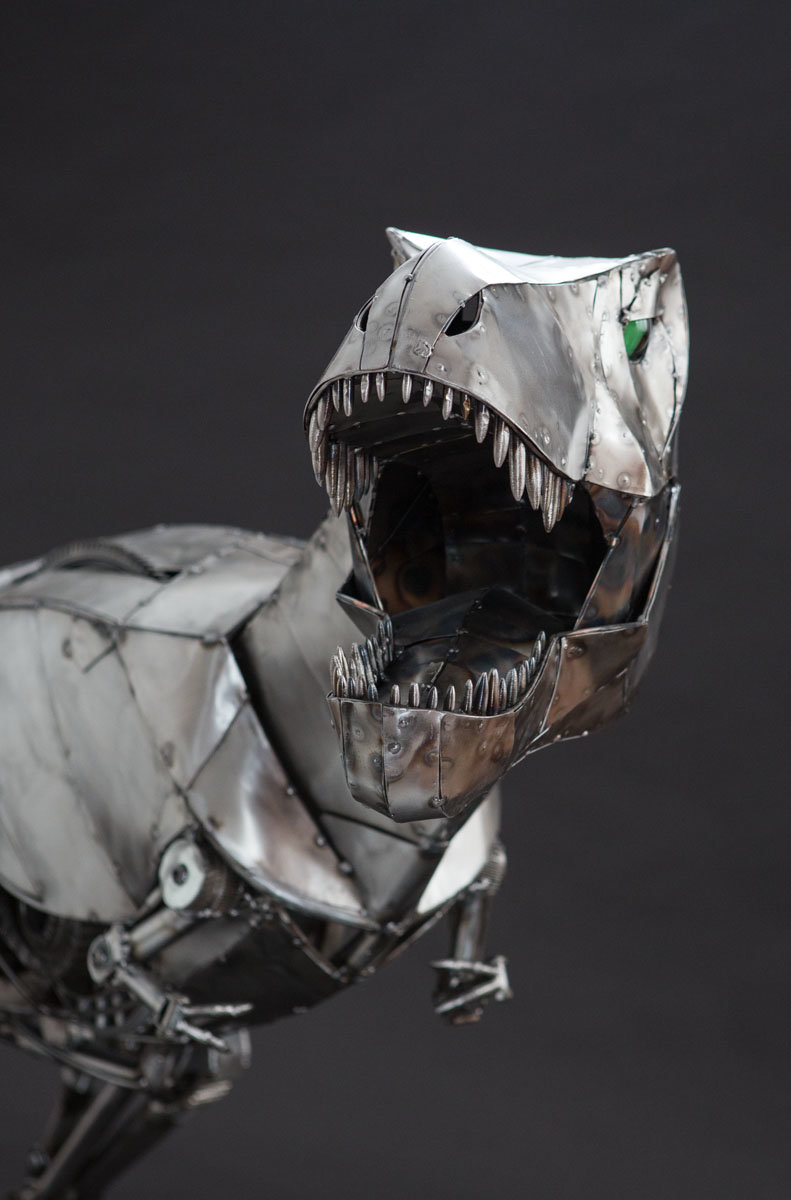 ArtStation - Mechanical articulated T. rex sculptures