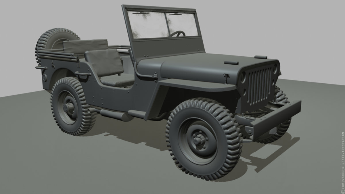 ArtStation - COD2 Jeep
