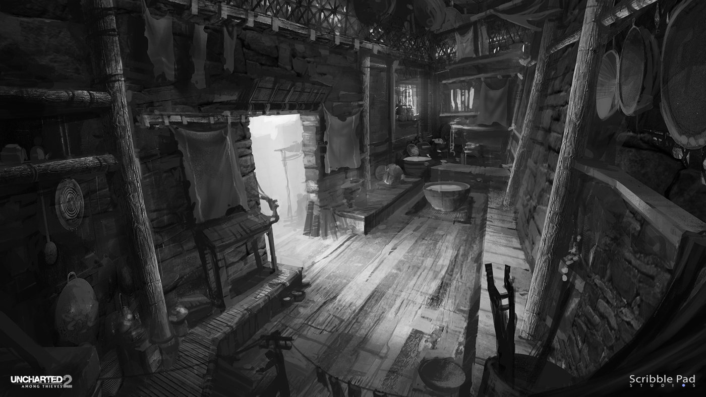 ArtStation - Uncharted 2 - B&W Concept Design