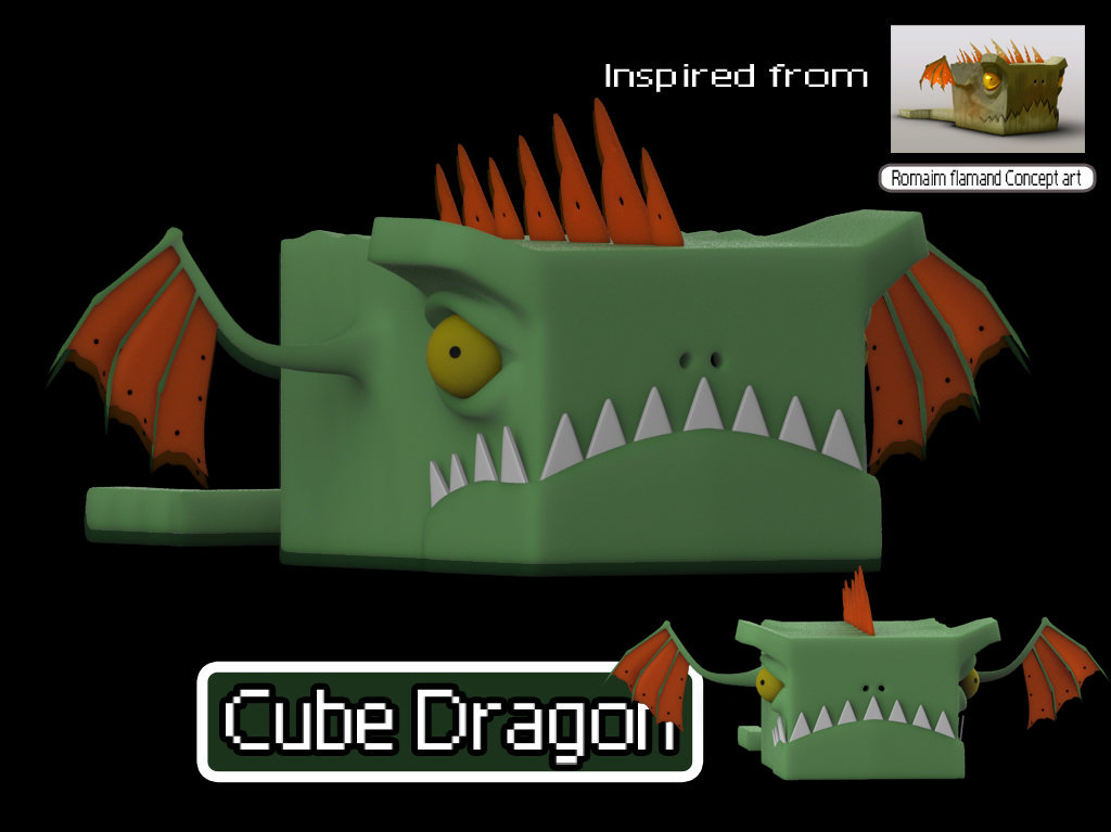 ArtStation - Cube Dragon