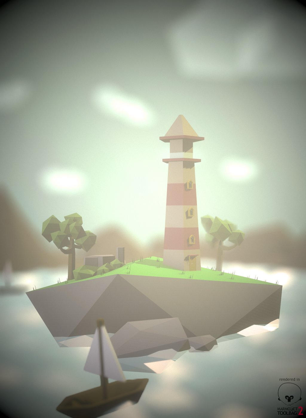 ArtStation - Lowpoly Lighthouse