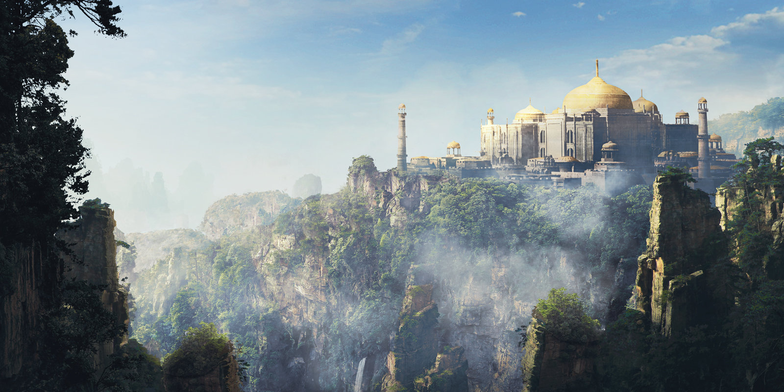 ArtStation - Palace above the clouds Breakdown Illustration