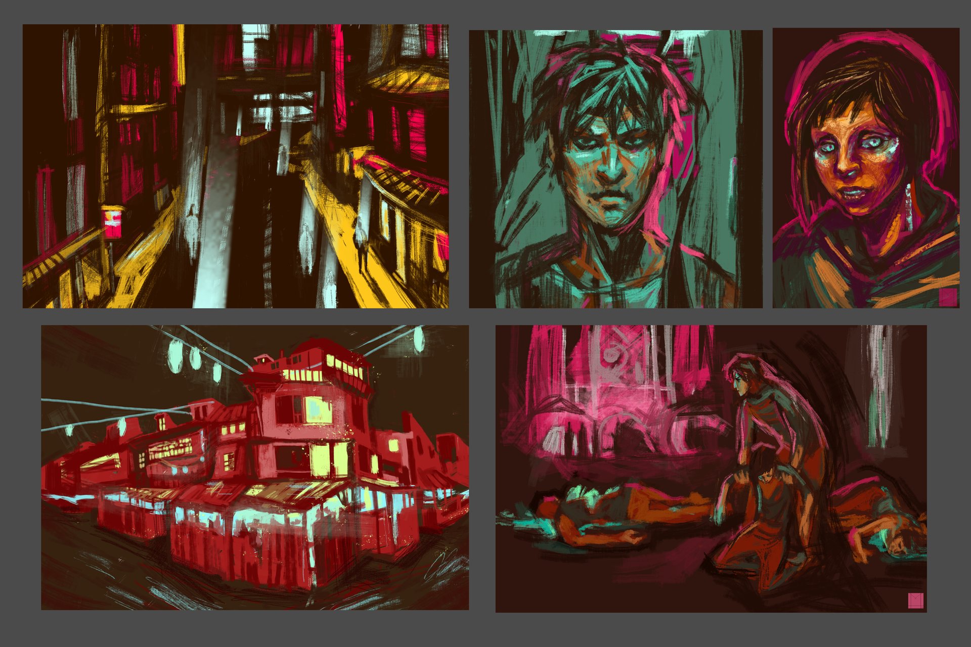 ArtStation - Fast concepts for personal project - rpg 'Rust on a Glass'