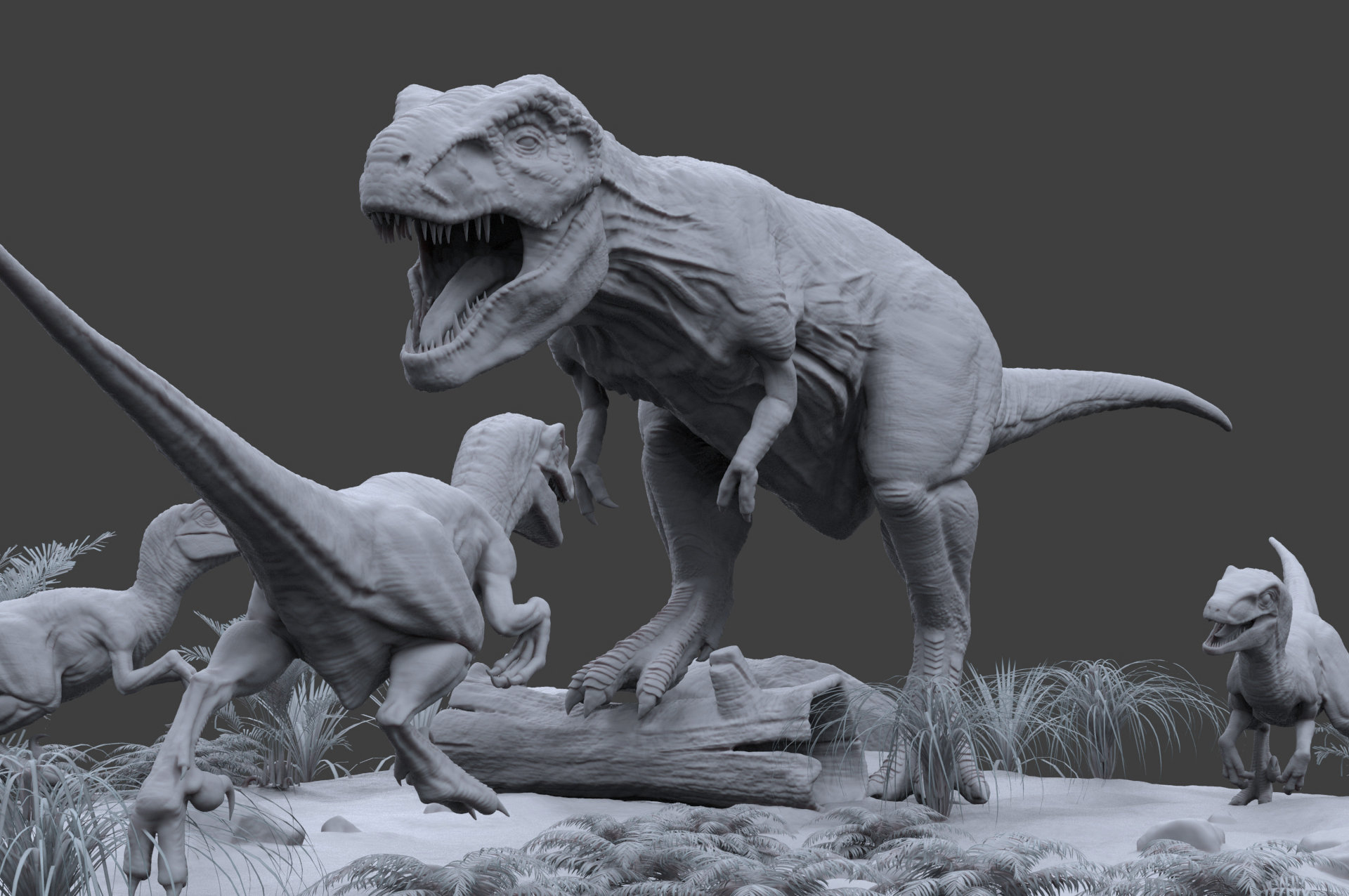 ArtStation - Dinosaur Scene