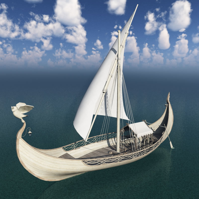 ArtStation - Elven Small Sail Boat R2