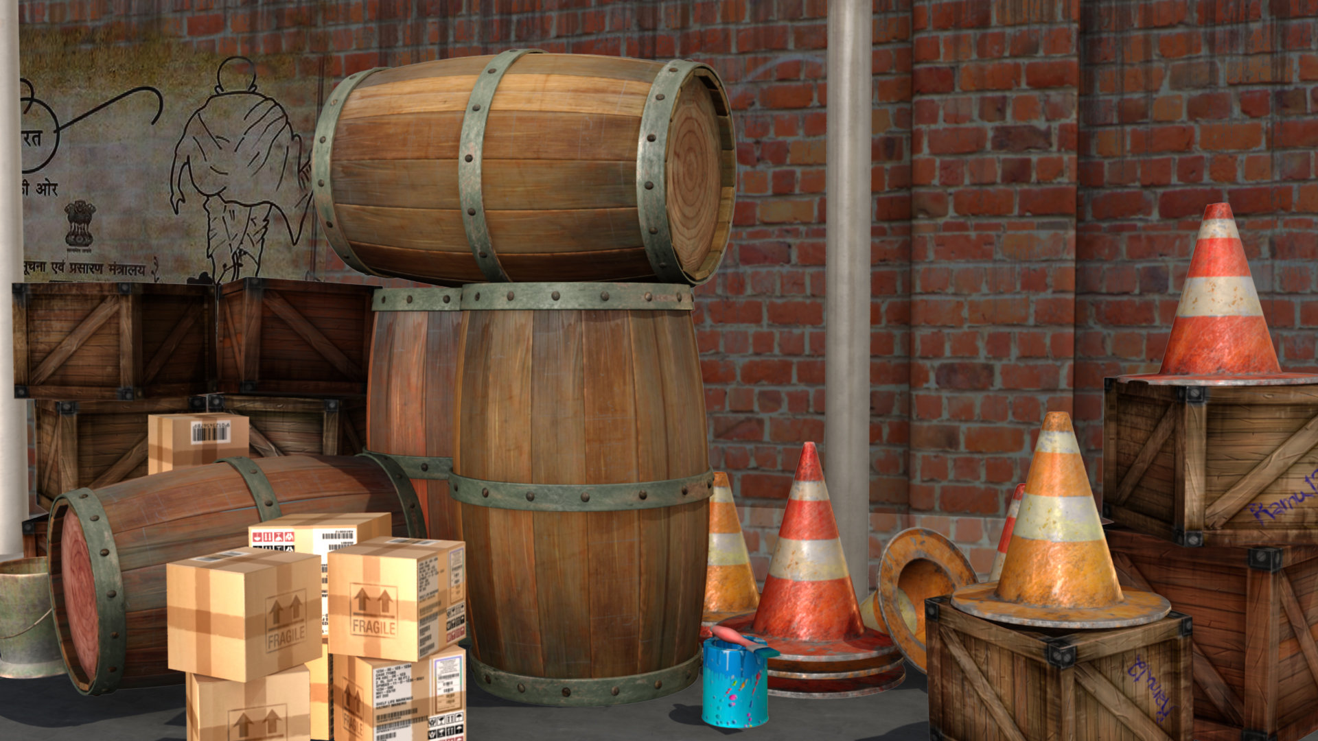 ArtStation - Bg modeling and Texturing