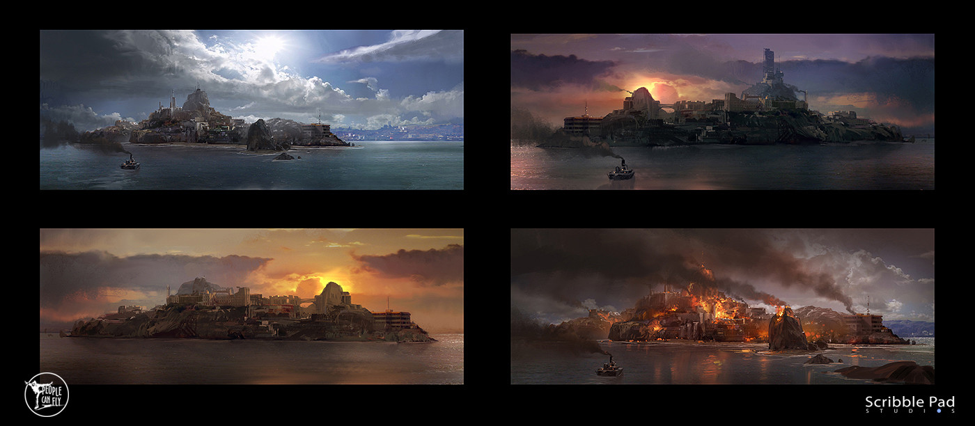 ArtStation - People Can Fly - Island Concept Design Thumbnails