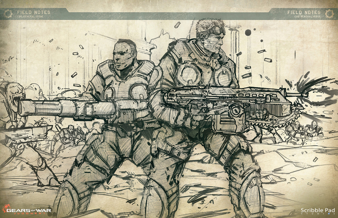 ArtStation - Gears of War: Judgment: Kilo Squad: The Survivor's Log