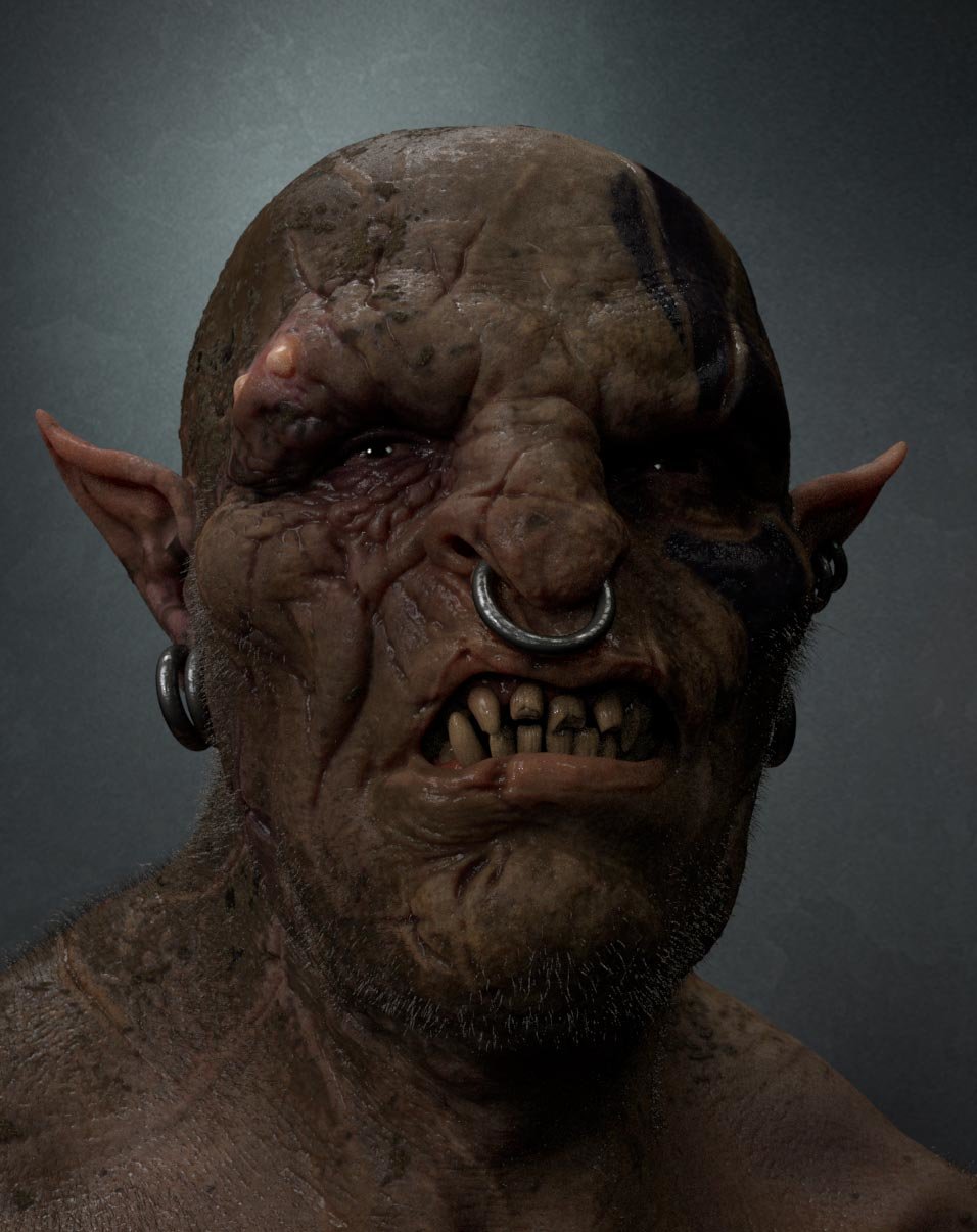 ArtStation - Orc Head Concept Sculpt 1