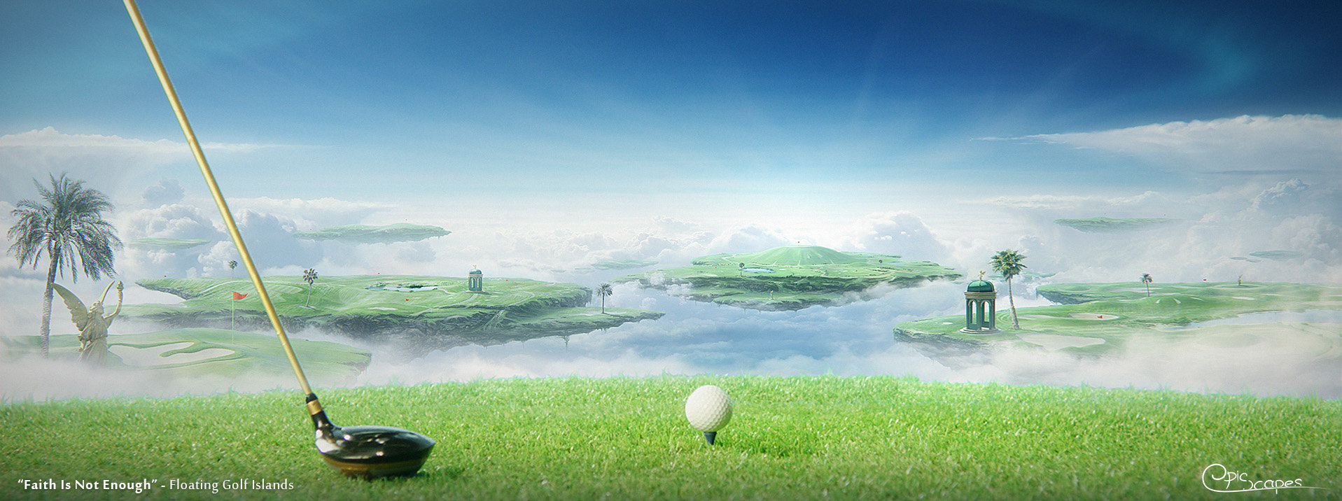 ArtStation - Floating Golf Islands