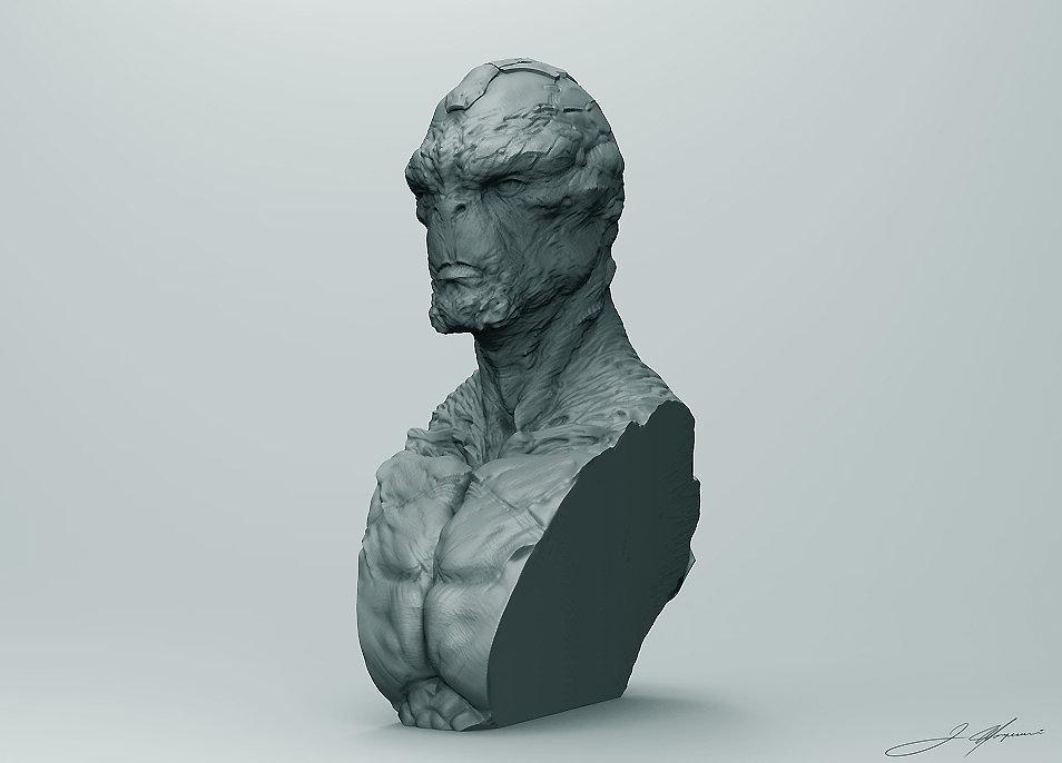 ArtStation - alien bust _ Belethz.