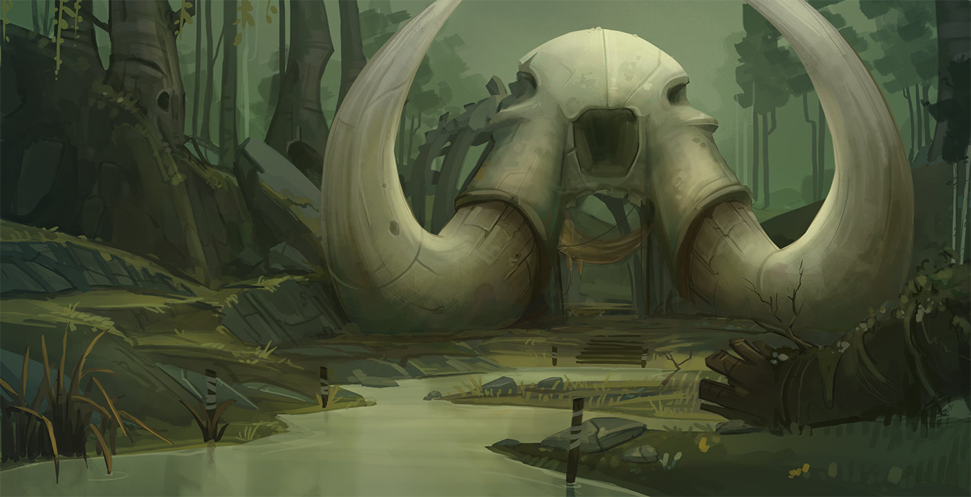 ArtStation - Swamp skull
