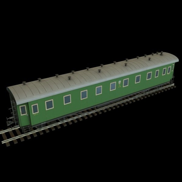 ArtStation - 4-axle passenger train car