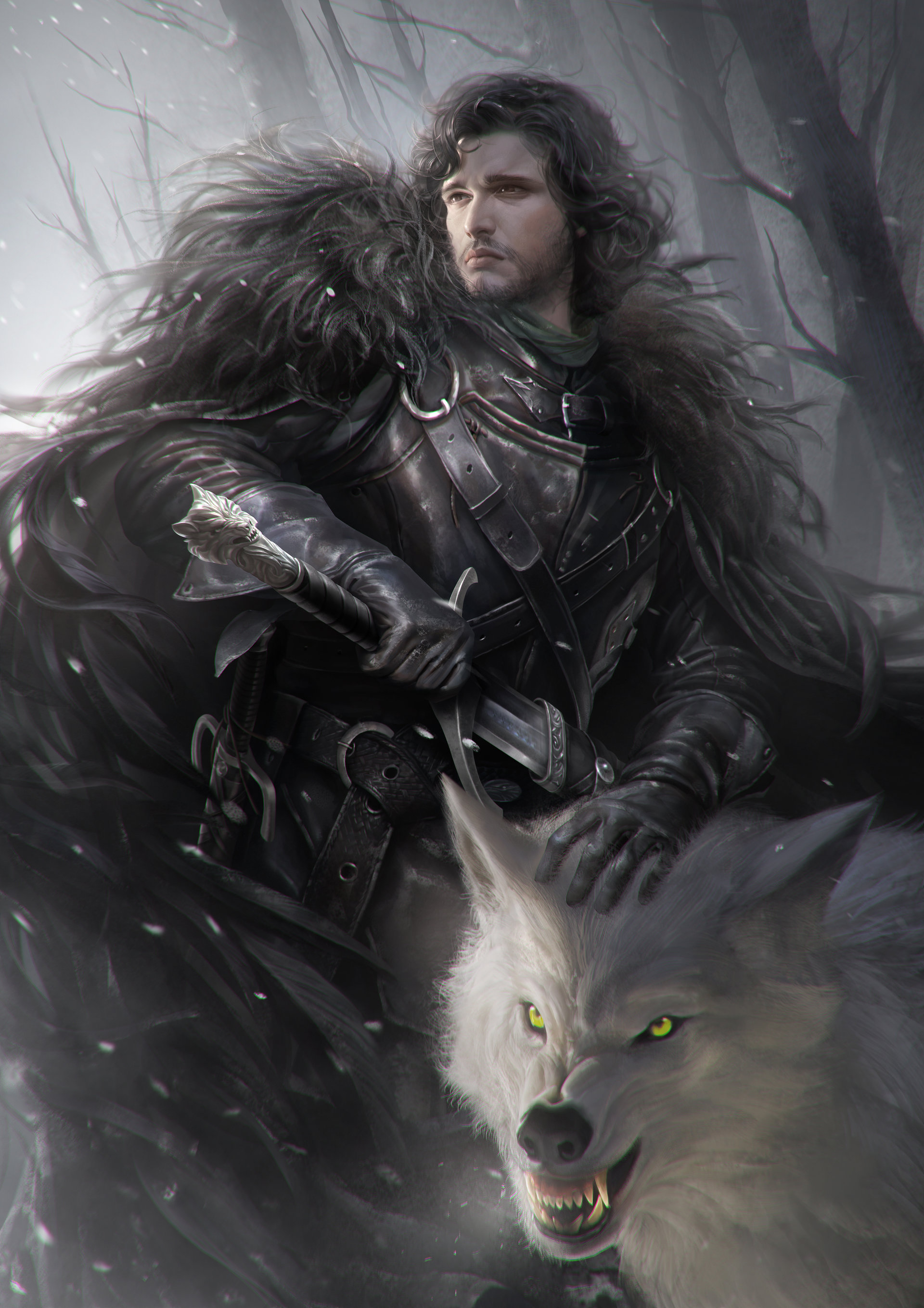 ArtStation - Crow & White Ghost