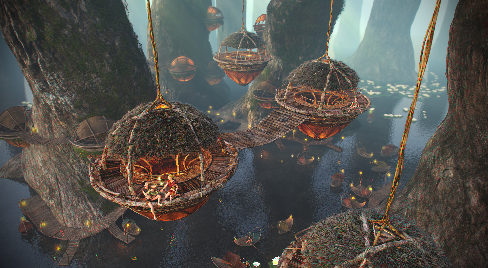 ArtStation - Forest village