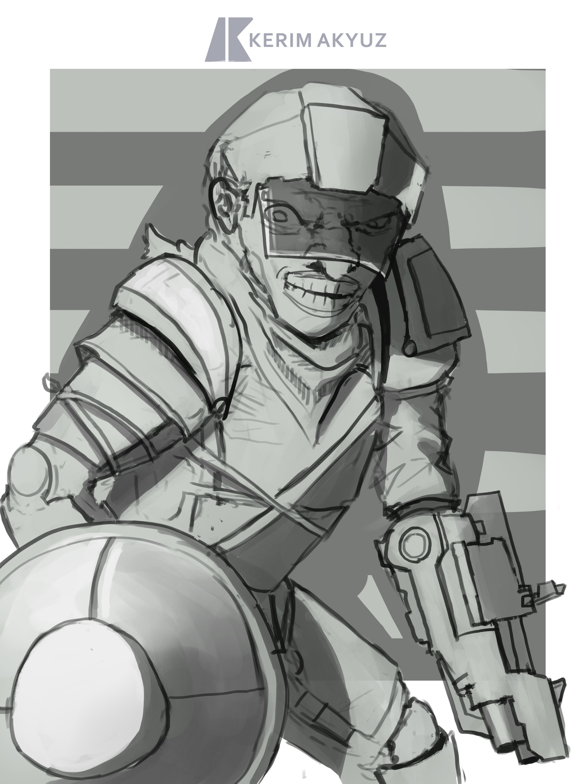 ArtStation - Daily Imagination #39 - Rogue Cop sketch