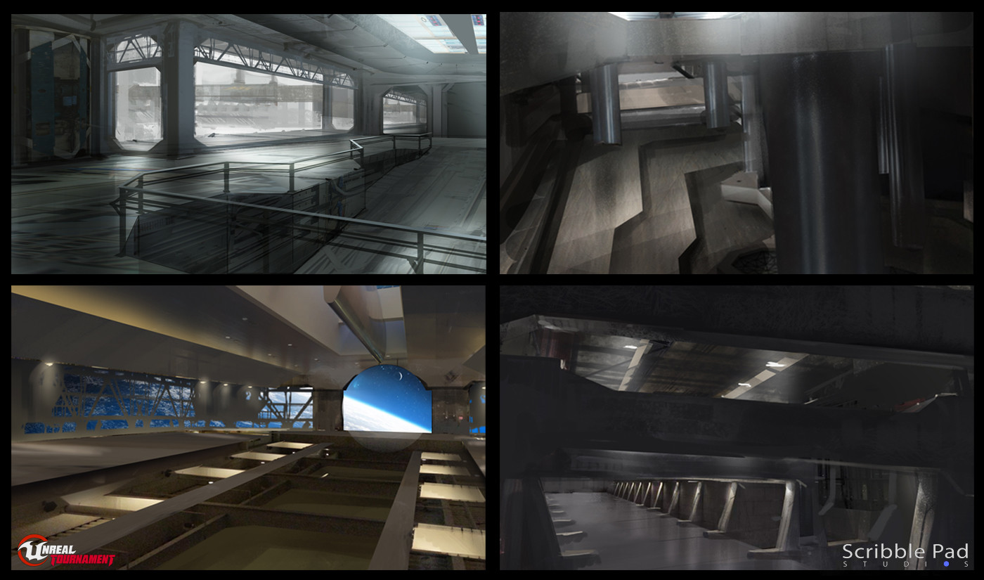 ArtStation - Unreal Tournament Environment Concept Ideation Sketches