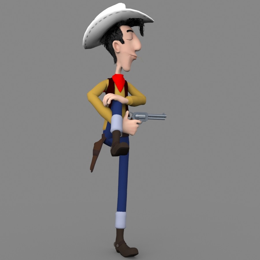 ArtStation - Luck Luke 3D Rigged Model