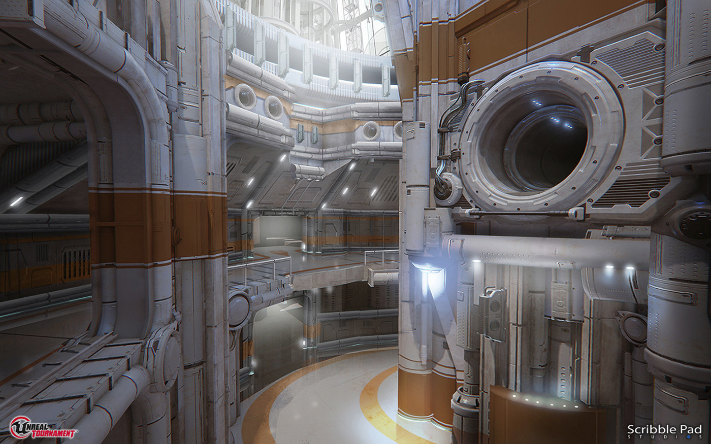 ArtStation - Unreal Tournament - Lift Interior Level Map Design