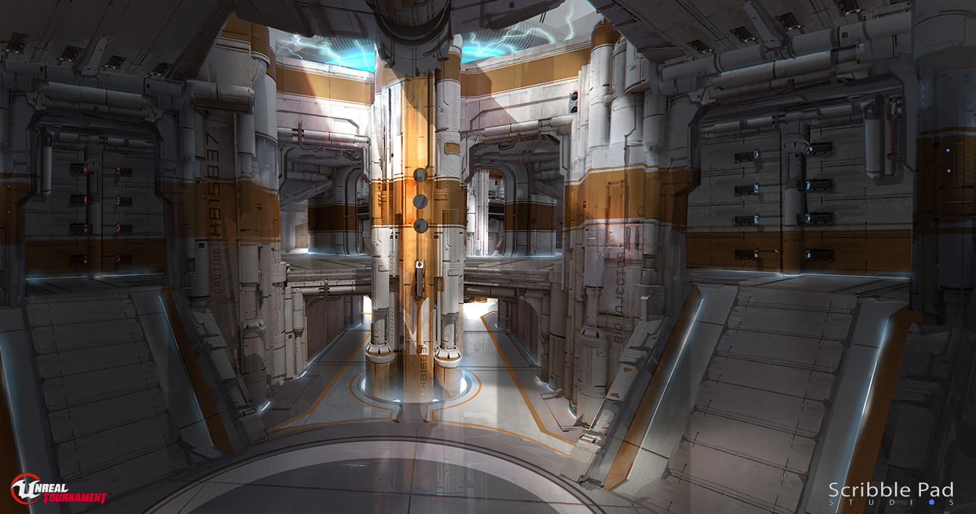 ArtStation - Unreal Tournament - Ramps Interior Level Map Design