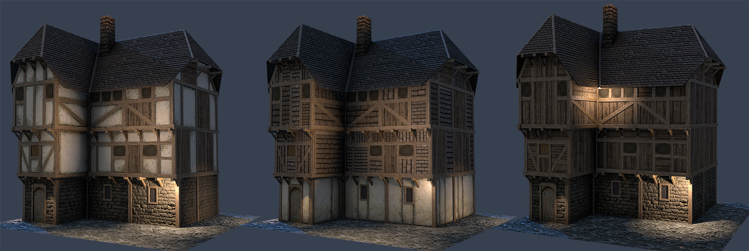 ArtStation - Medieval Building Modular WIP#1