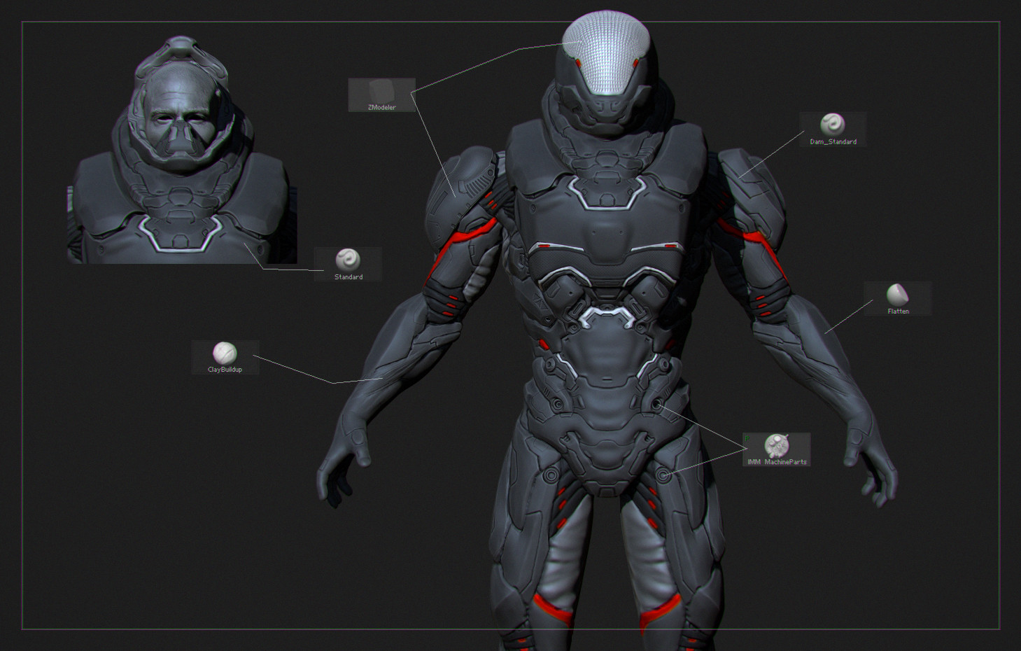 ArtStation - zbrush work proces