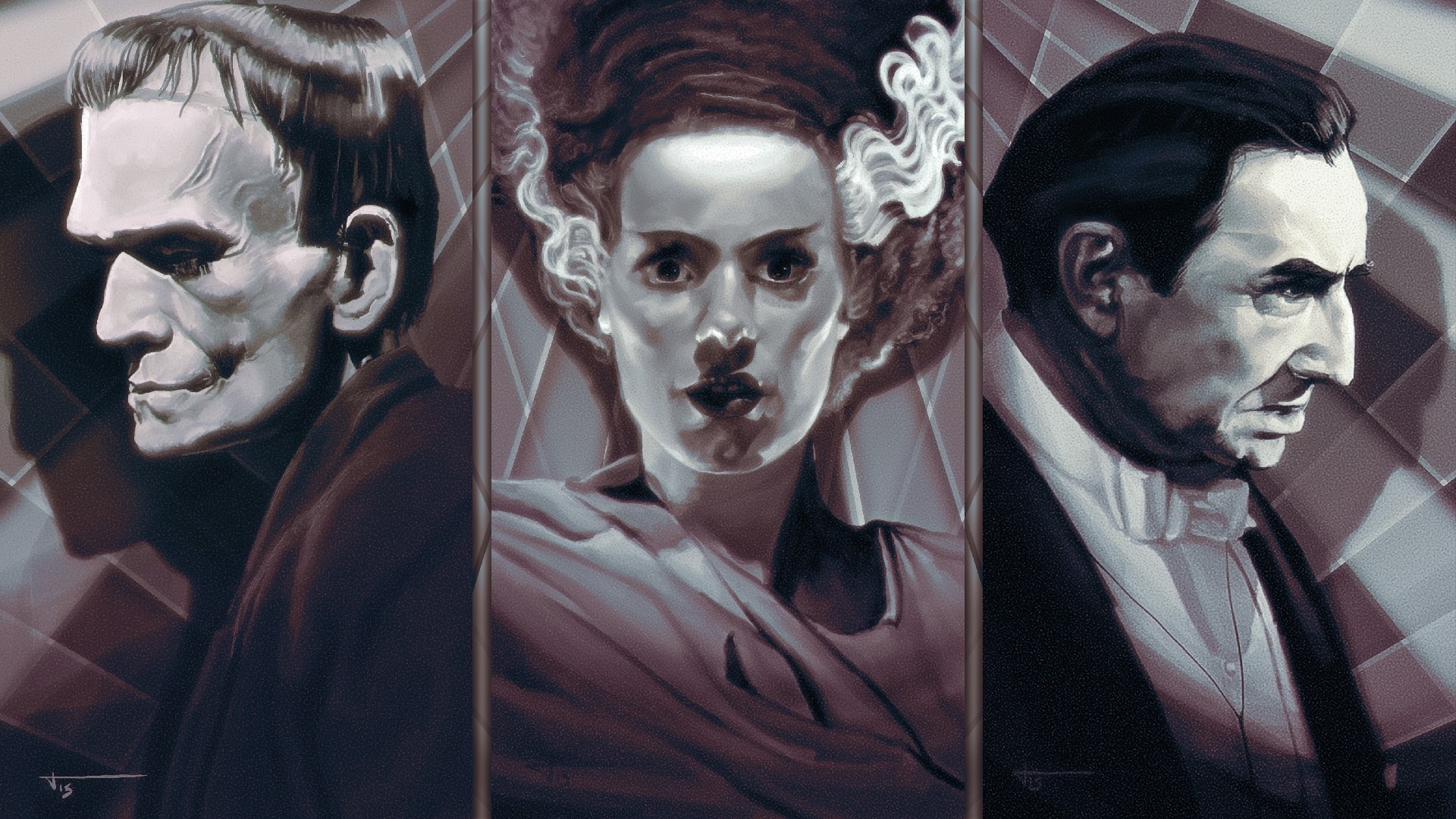 ArtStation - The Monster, The Bride, and The Bat