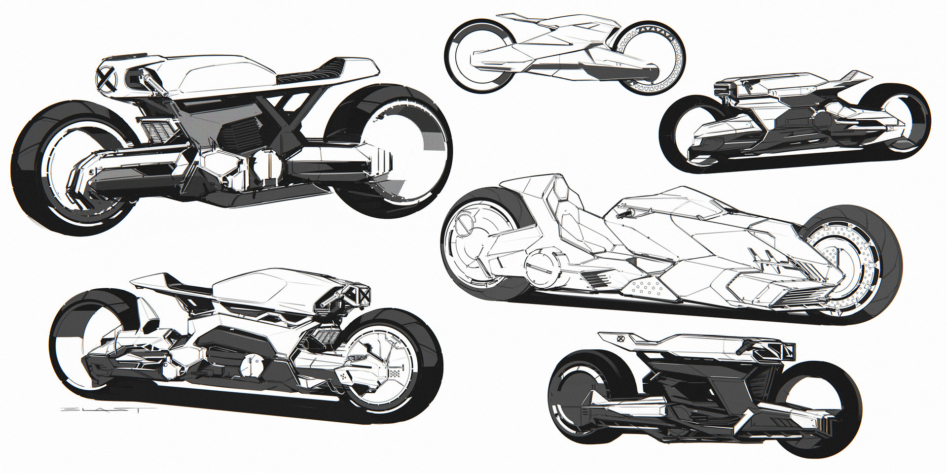 ArtStation - Motorcycle Concept Sketchpage