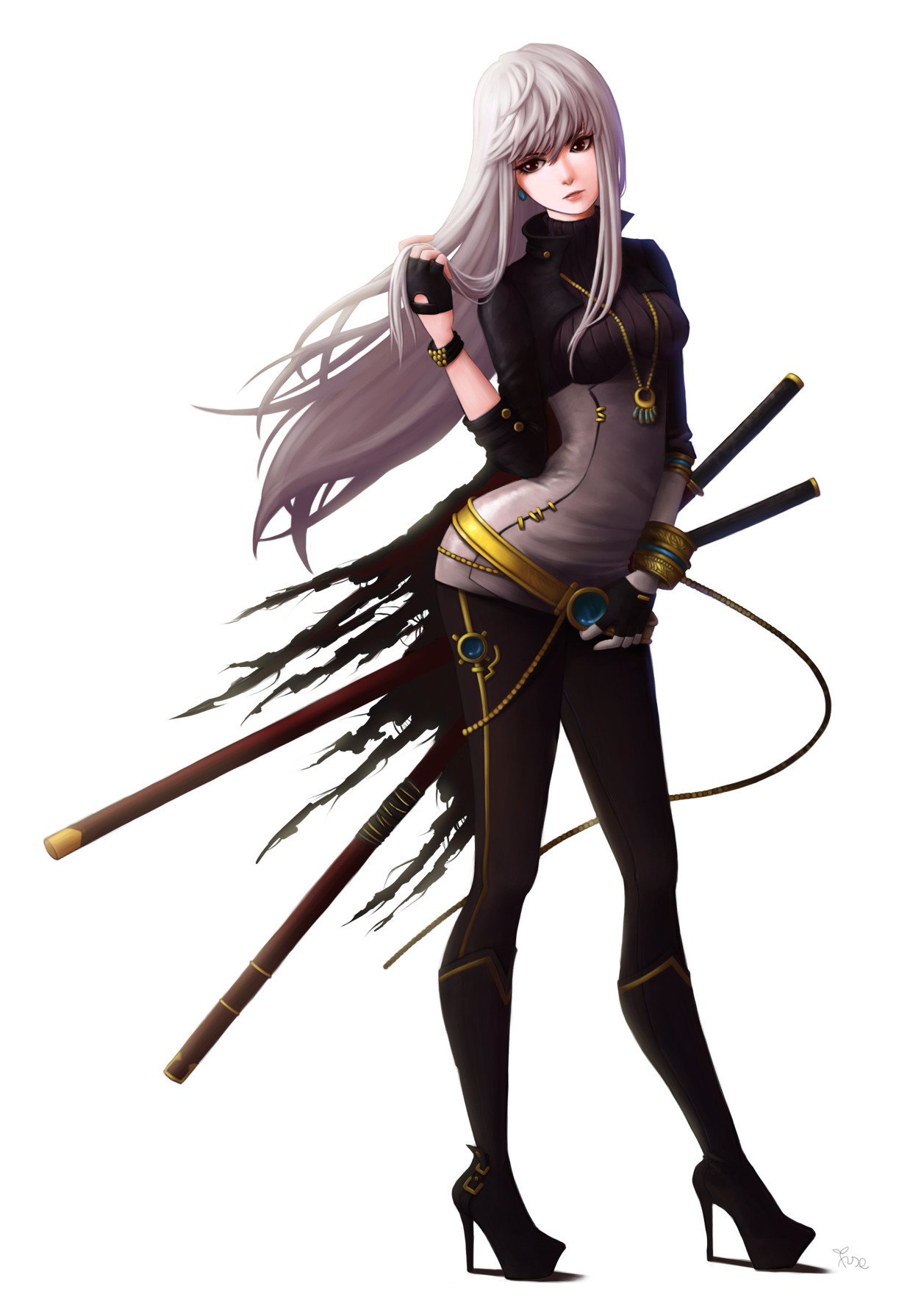 ArtStation - Dungeon&Fighter 鬼剑士 (女-Weapon Master)