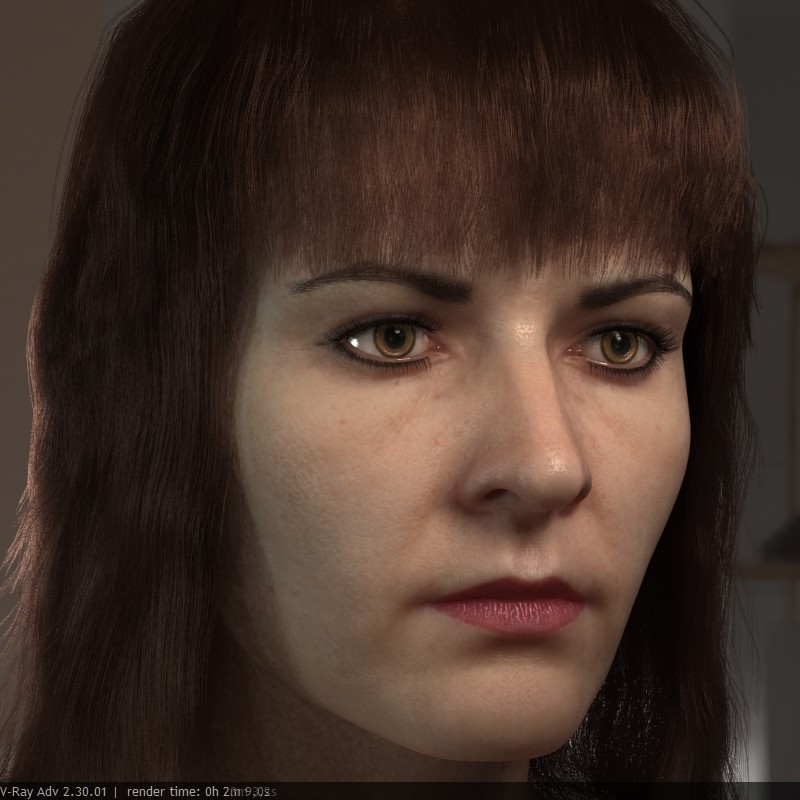 ArtStation - The 3d model realistic female head